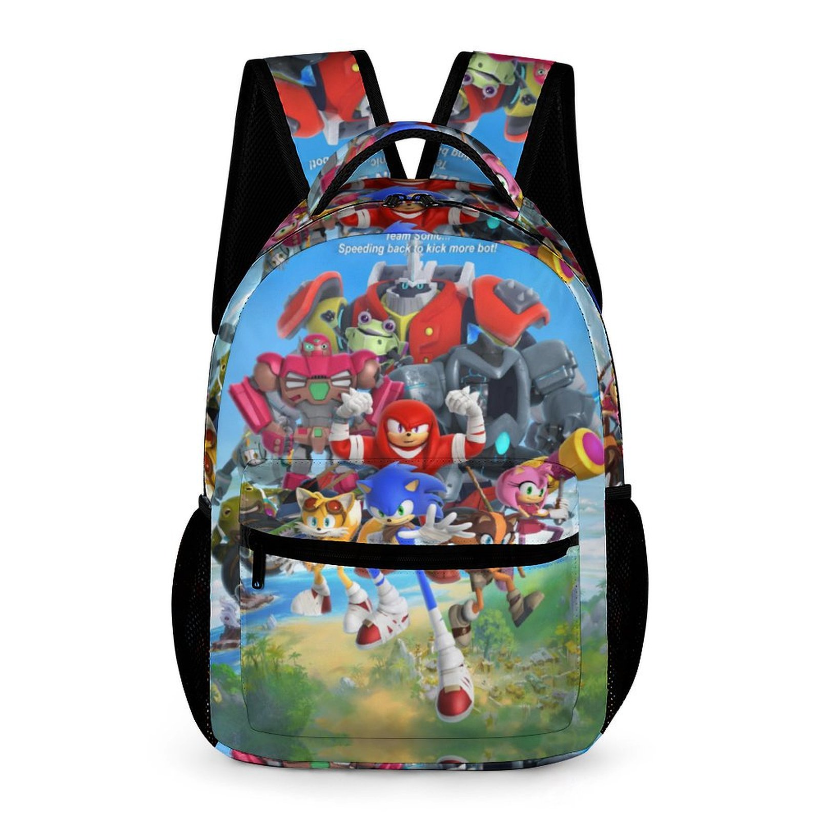 Onic The Hedgehog Tails And Knuckles Kids School Travel Backpack ，Boy's ...