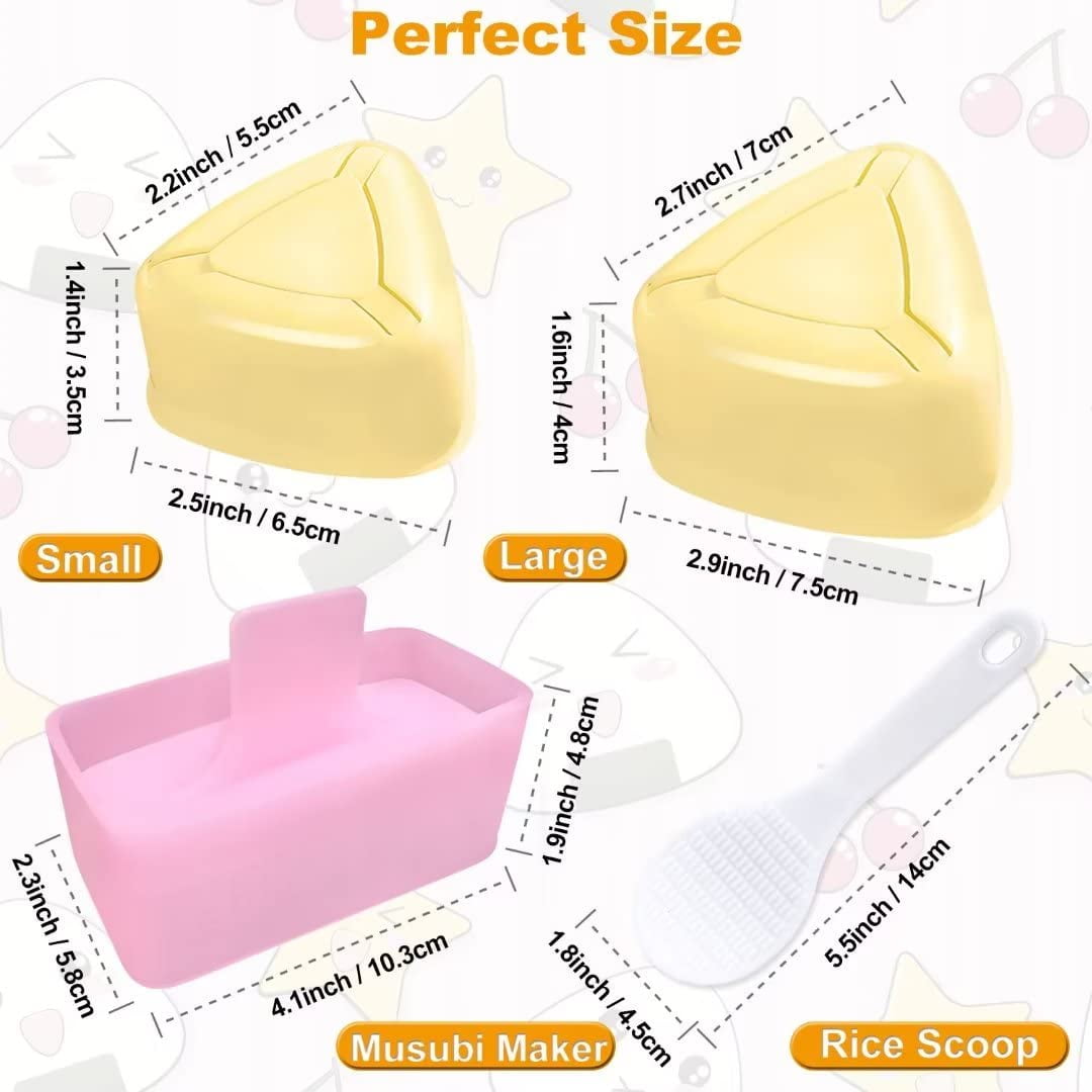 Onigiri Mold, 4 Pack Rice Mold Musubi Maker Kit, Musubi Maker Press ...