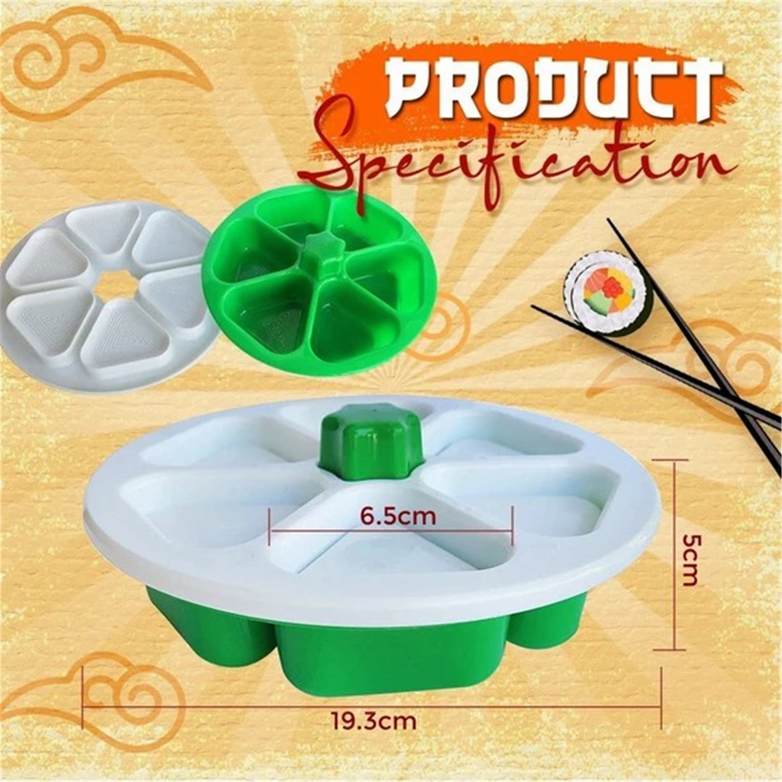 Onigiri Mold, 6 Pack Rice Mold Maker Kit, Triangle Onigiri Bento Box ...