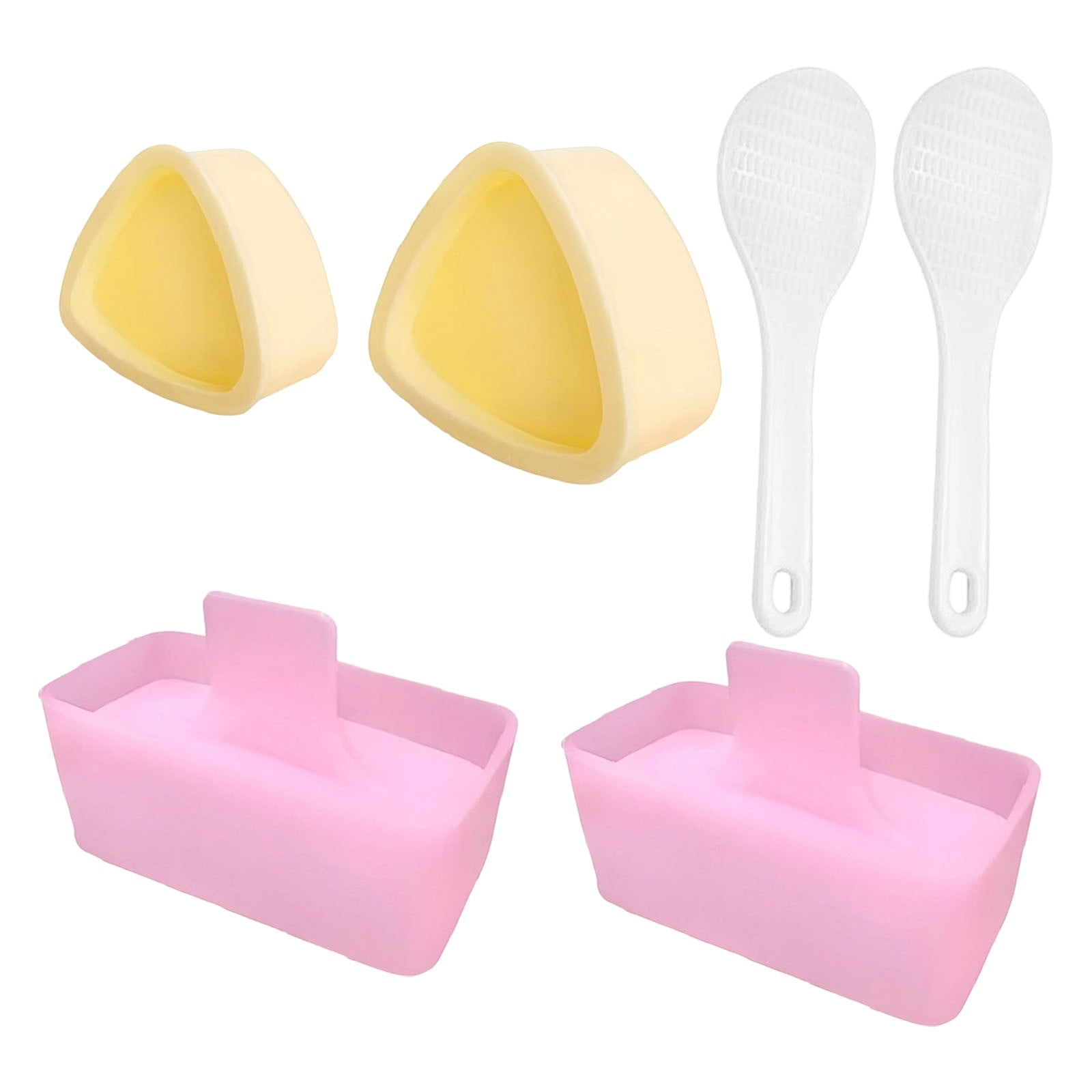 Onigiri Mold, Pack of 2 Triangular Musubi Press Mold and Pack of 2 ...
