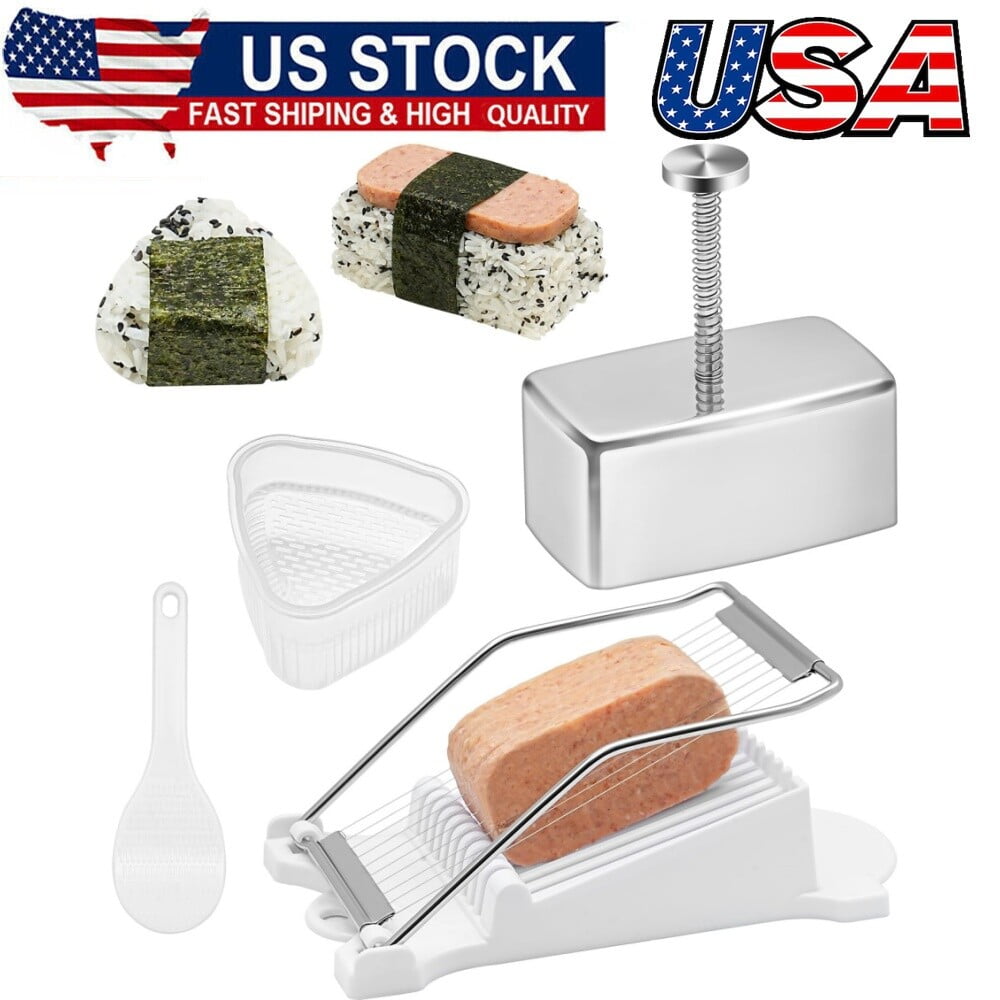 Onigiri Mold Set Stainless Steel Musubi Press Mold Spam Musubi Mold ...