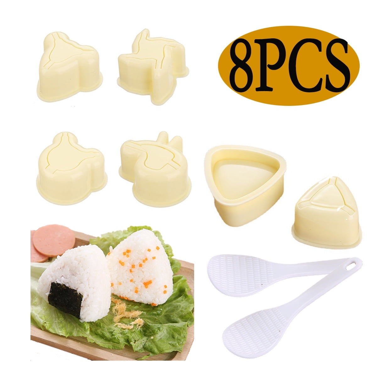 Onigiri Mold Triangle Sushi Kit Cute Animal Shapes Sushi Mold for Lunch ...