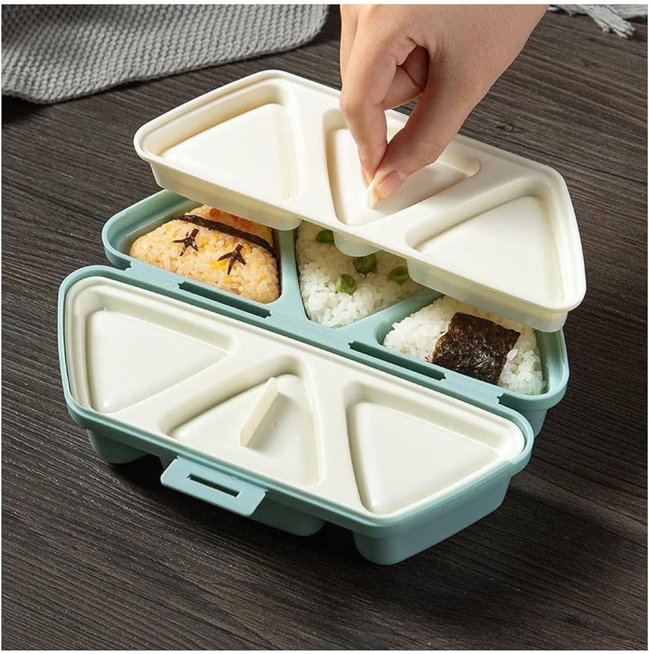 Onigiri Mold Triangle Sushi Mold 6 at Once Cavity Press Onigiri Rice ...
