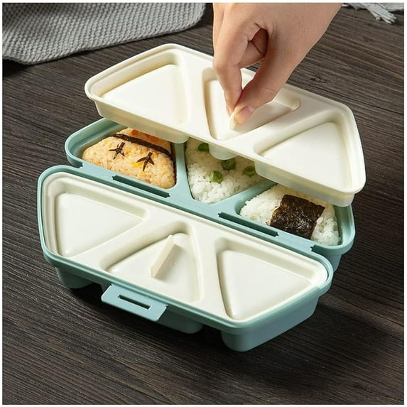 Onigiri Mold Triangle Sushi Mold 6 at Once Cavity Press Onigiri Rice ...