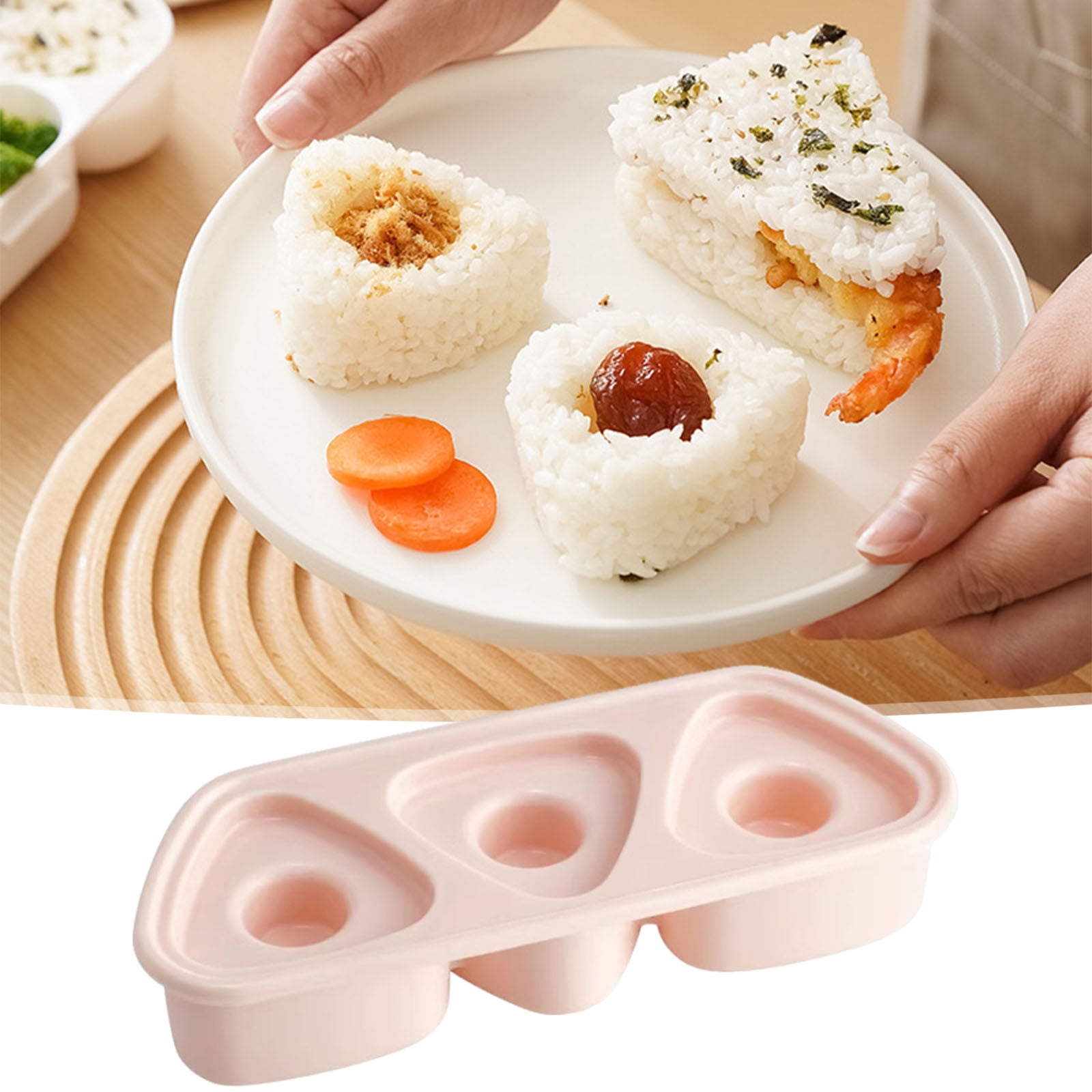 Onigiri Portable Lunch Box Seaweed Sushi Home Rice Bento Onigiri Molds ...
