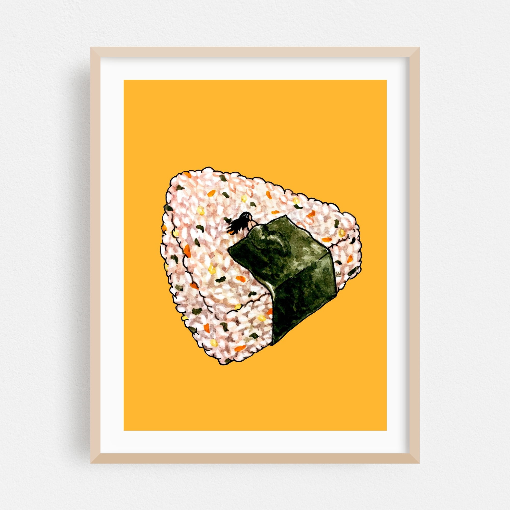 Onigiri Snooze - Painting Humor Surrealism Whimsical Pop Art Modern Art ...