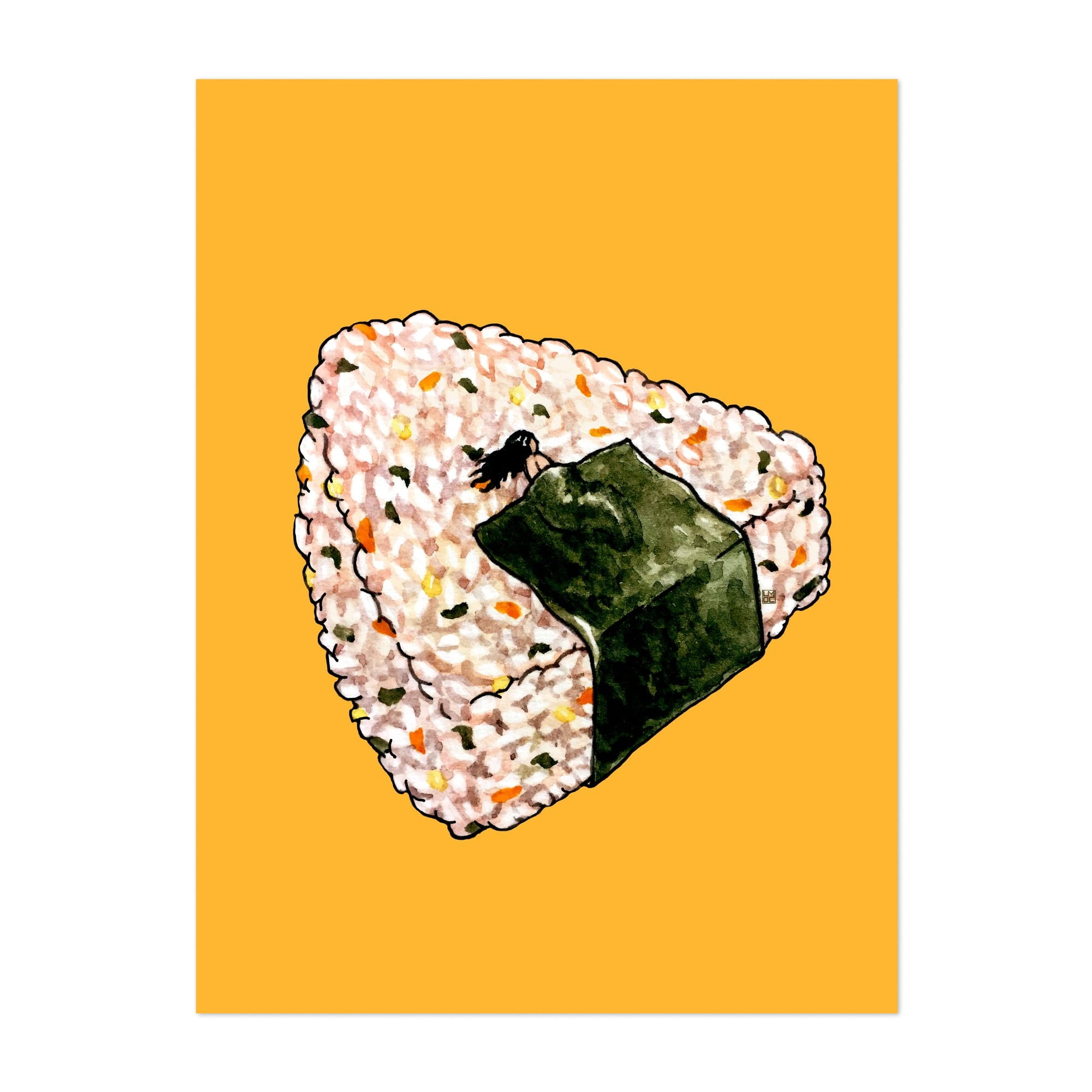 Onigiri Snooze - Painting Humor Surrealism Whimsical Pop Art Modern Art ...