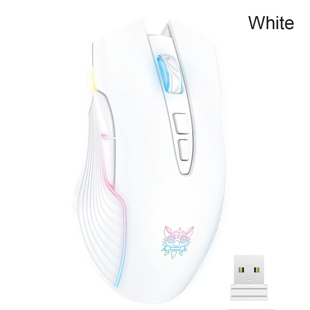 Onikuma 6400 DPI Wireless Gaming Mouse Breathing LED Optical USB 7 ...