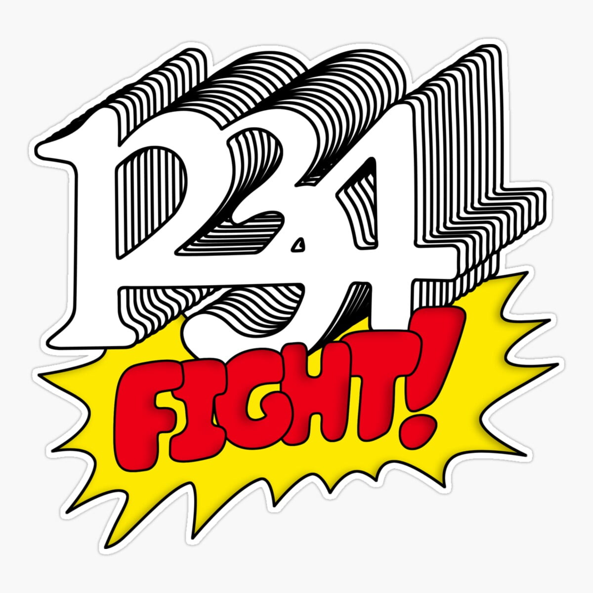 Onim 1 2 3 4 Fight! Sticker, Phone Decal Water Bottle Stickers Car ...