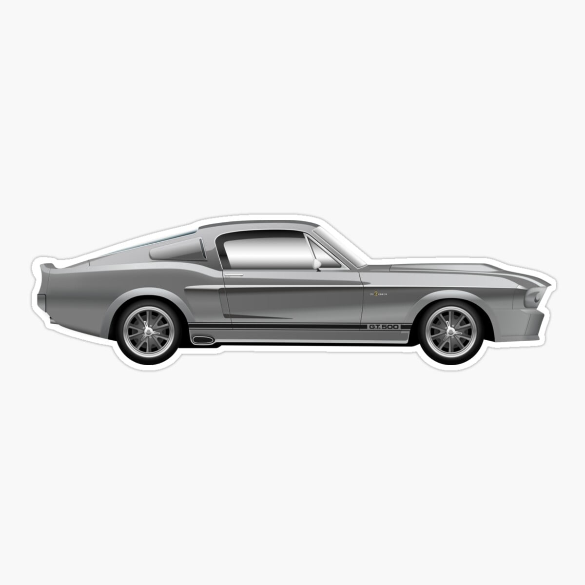 Onim 1967 Ford Mustang Gt500 Sticker, Phone Decal Water Bottle Stickers ...