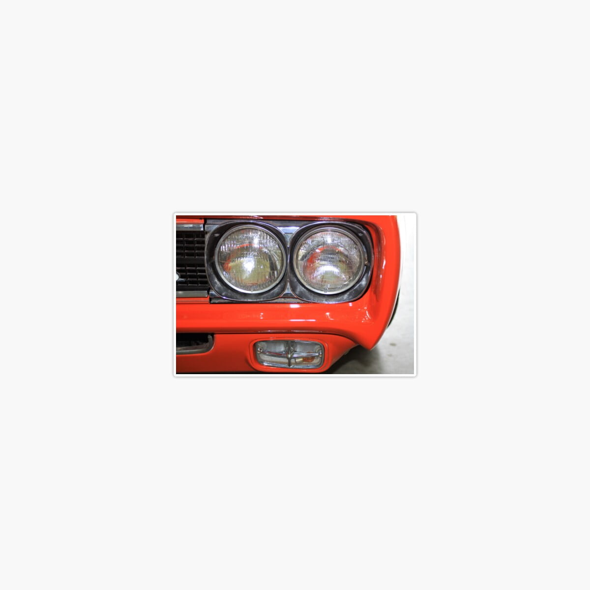 Onim 1969 Classic Sports Car Headlights Sticker, Phone Decal Water ...