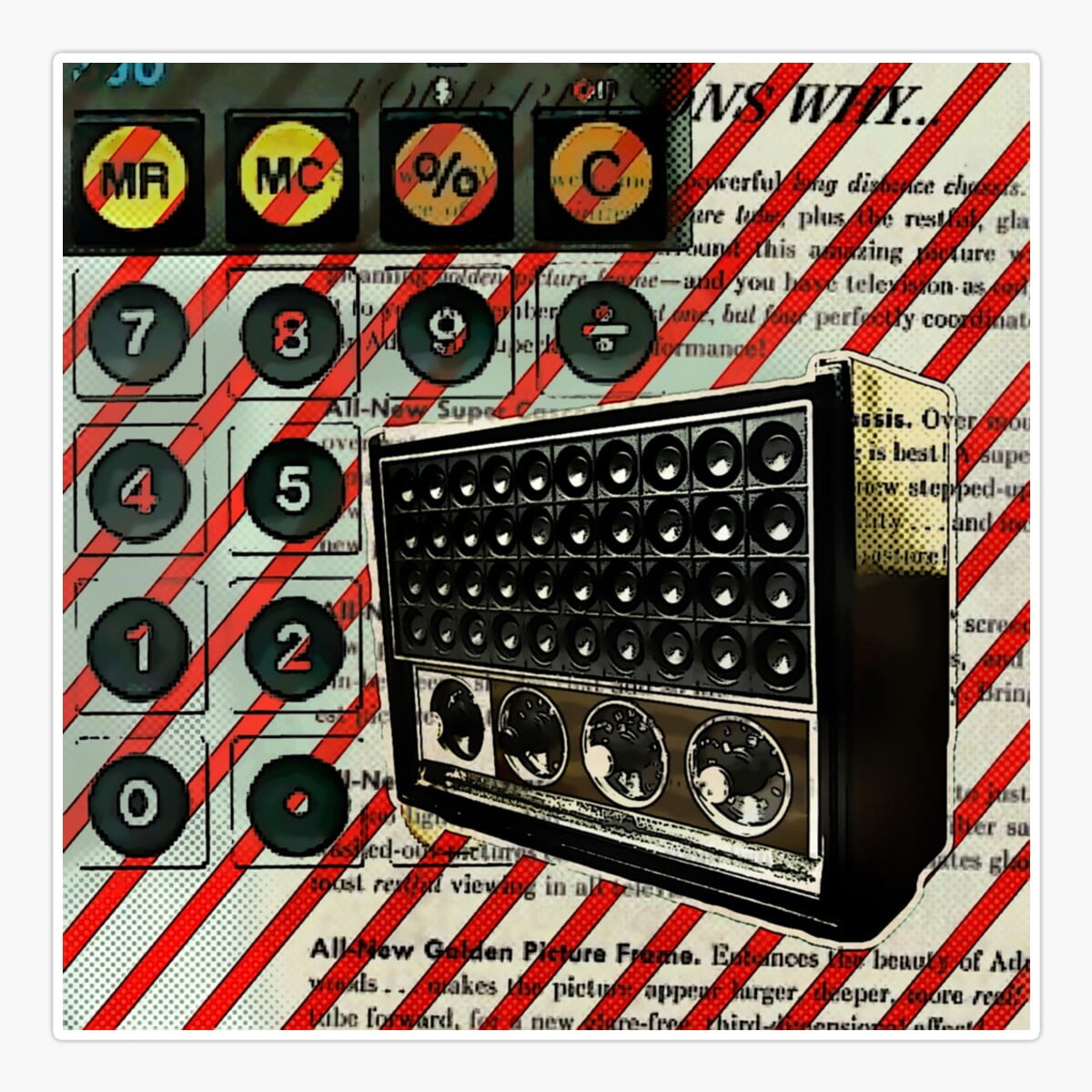 Onim 1980S Dark Academia Geeky Nerdy Retro Calculator Vintage Shortwave ...