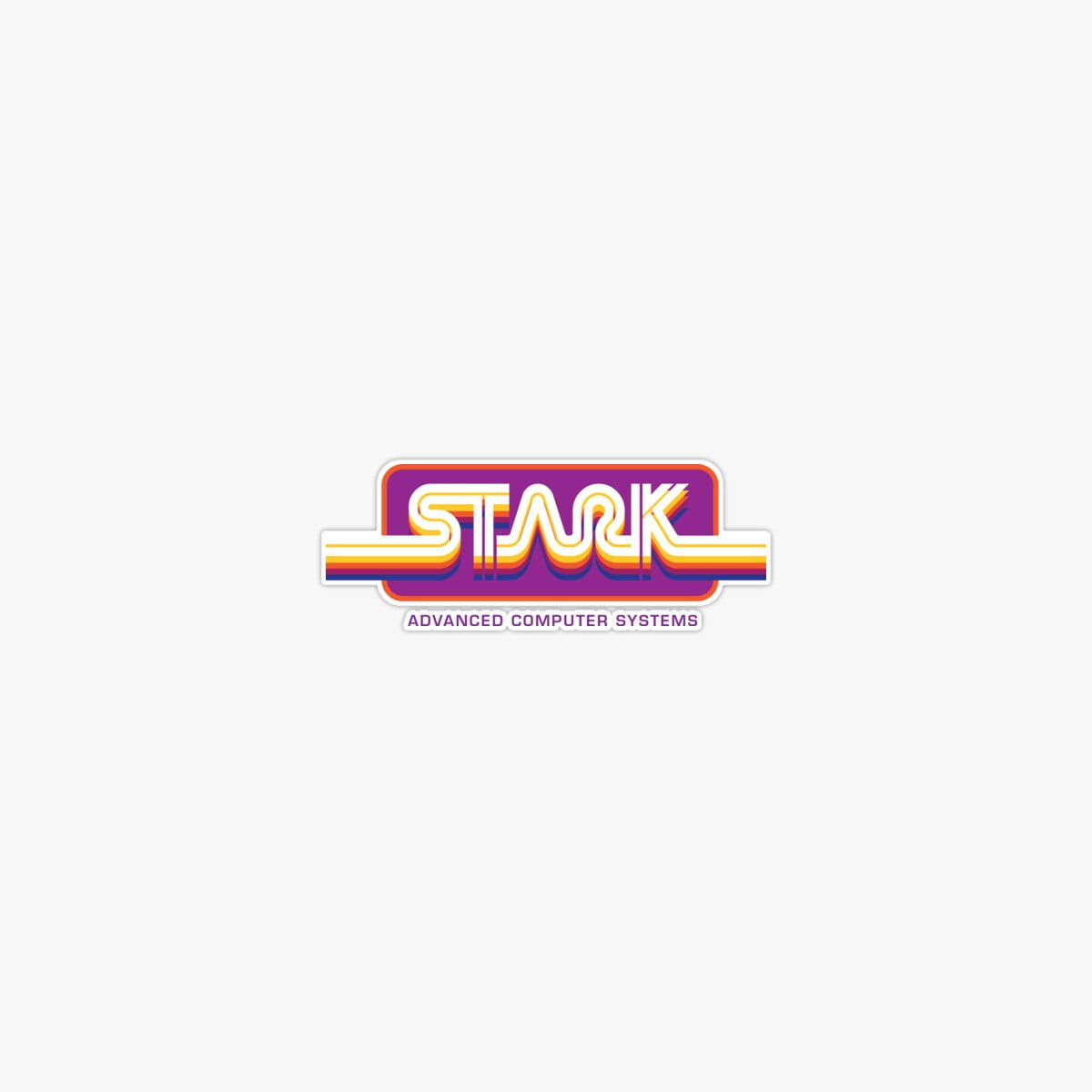 Onim 1980S Stark Technologies Computer Graphics Sticker, Phone Decal ...