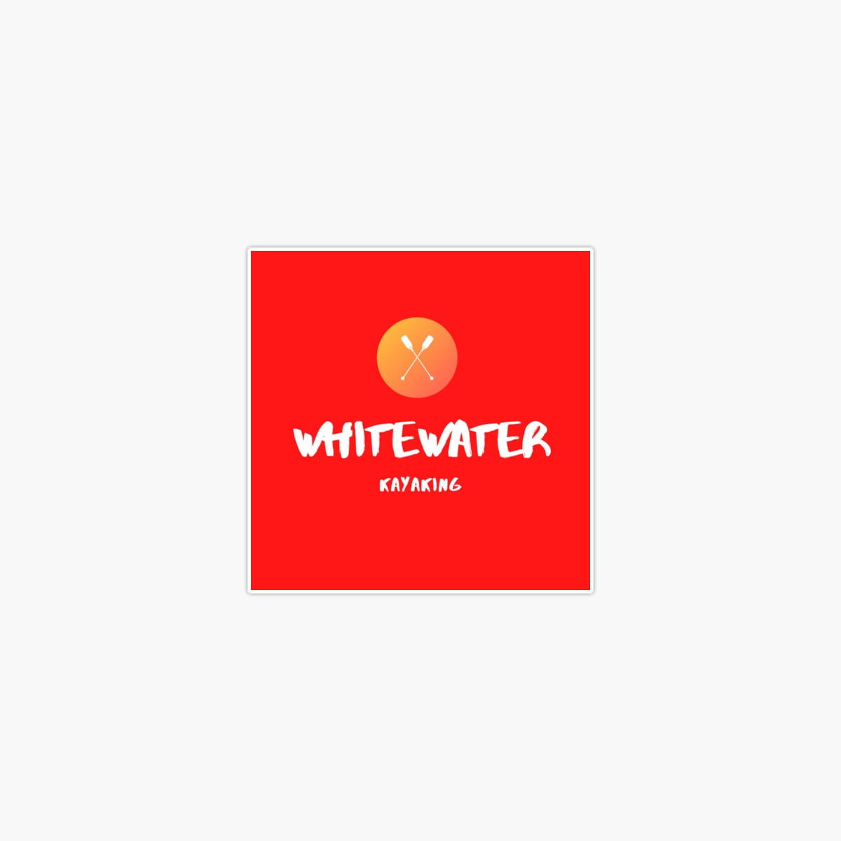 Onim 1980S Whitewater Kayaking Water Sports Sticker, Phone Decal Water ...