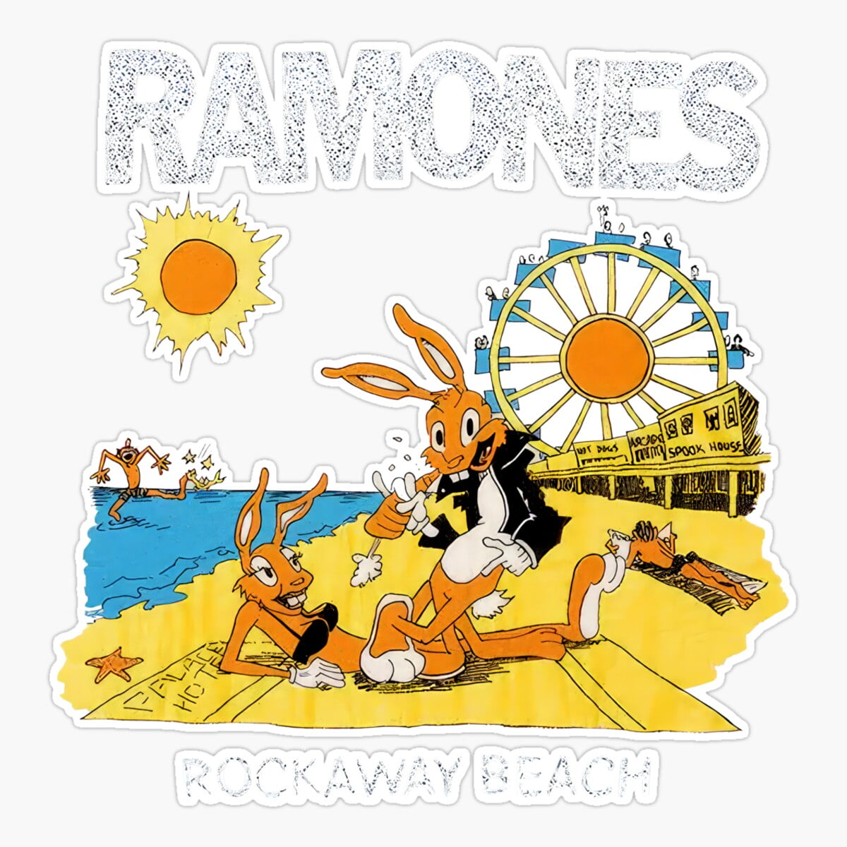 Onim 1988 Ramones Rock Sticker, Phone Decal Water Bottle Stickers Car ...