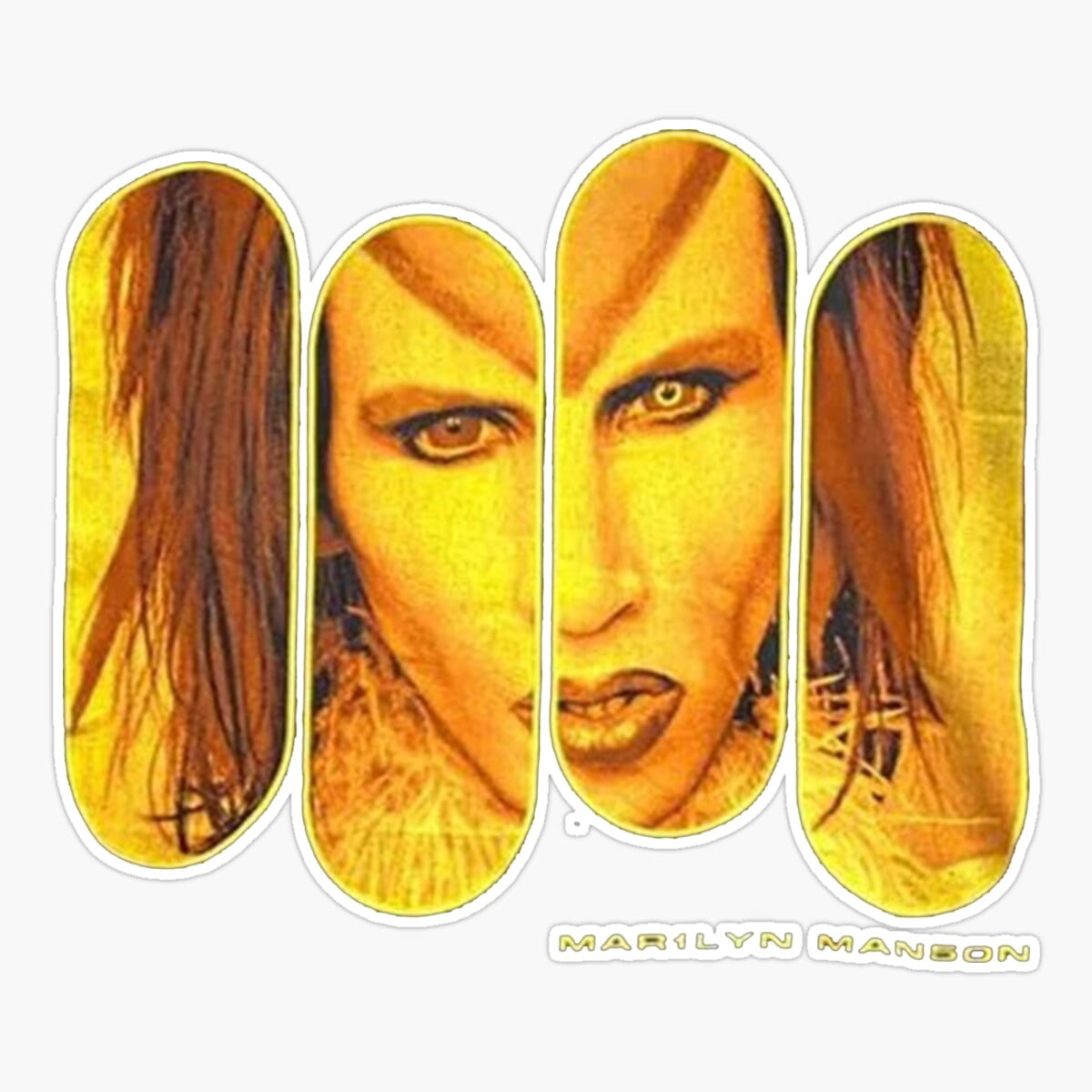 Onim 1999 Marilyn Manson Sticker, Phone Decal Water Bottle Stickers Car ...