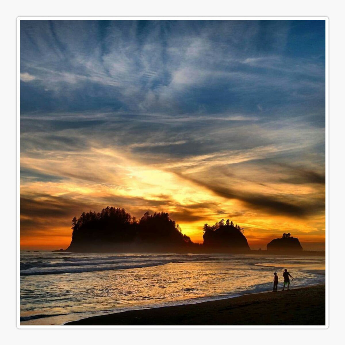 Onim 1St Beach La Push Sticker, Phone Decal Water Bottle Stickers Car ...