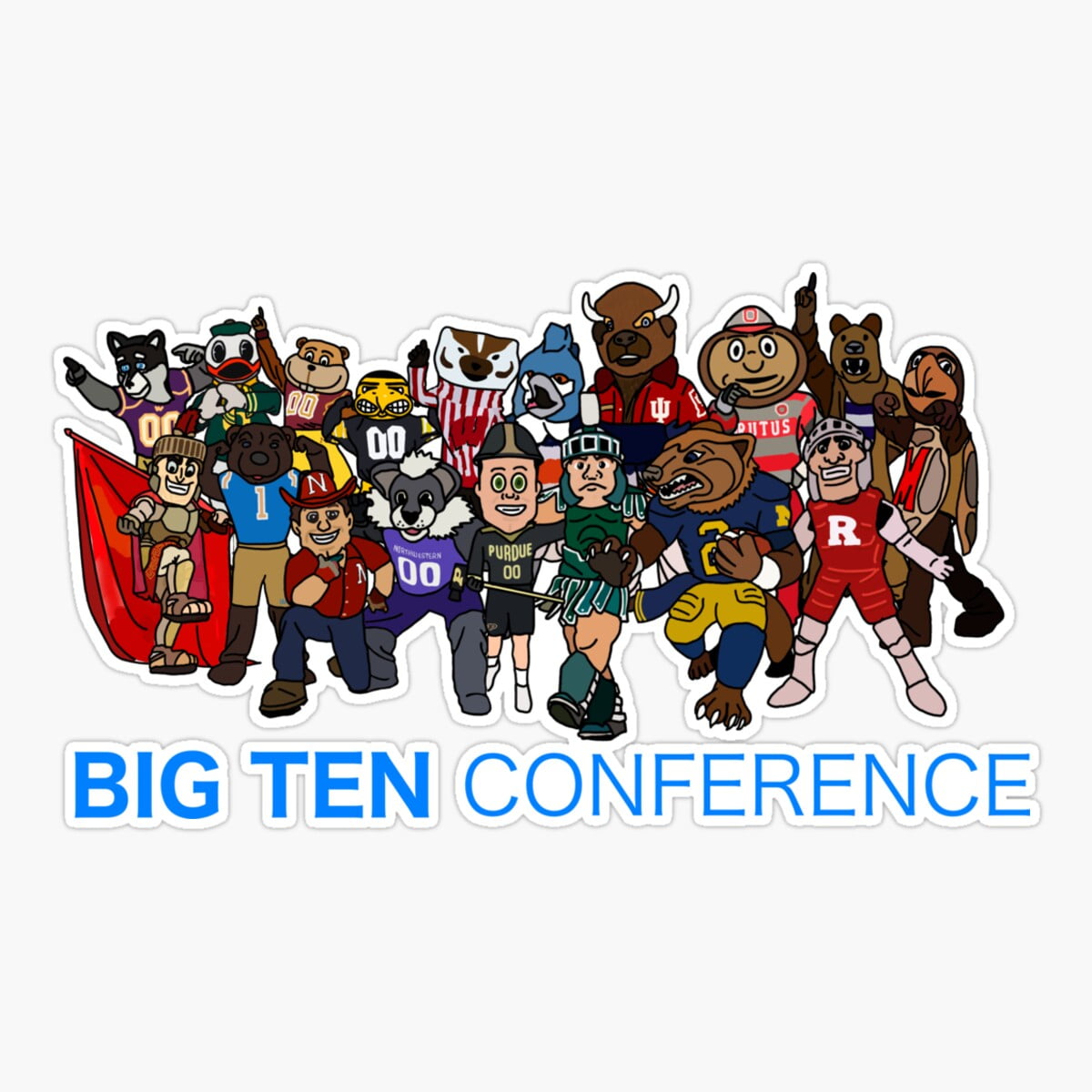 Onim 2024-2025 Big Ten Conference! Sticker, Phone Decal Water Bottle ...