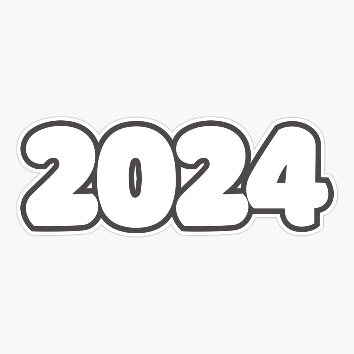 Onim 2024 Year Aesthetic Sticker, Phone Decal Water Bottle Stickers Car ...