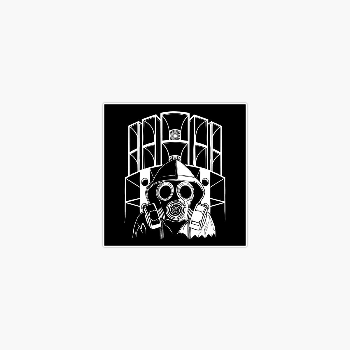 Onim 2323082 - Tekno 23 Gas Mask Sticker, Phone Decal Water Bottle ...