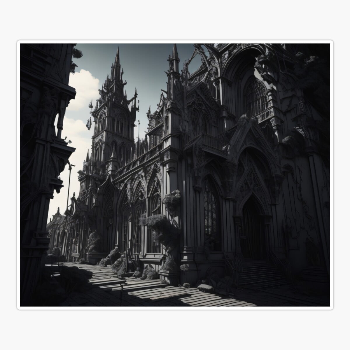 Onim #3 Gothic Architecture Sticker, Phone Decal Water Bottle Stickers ...