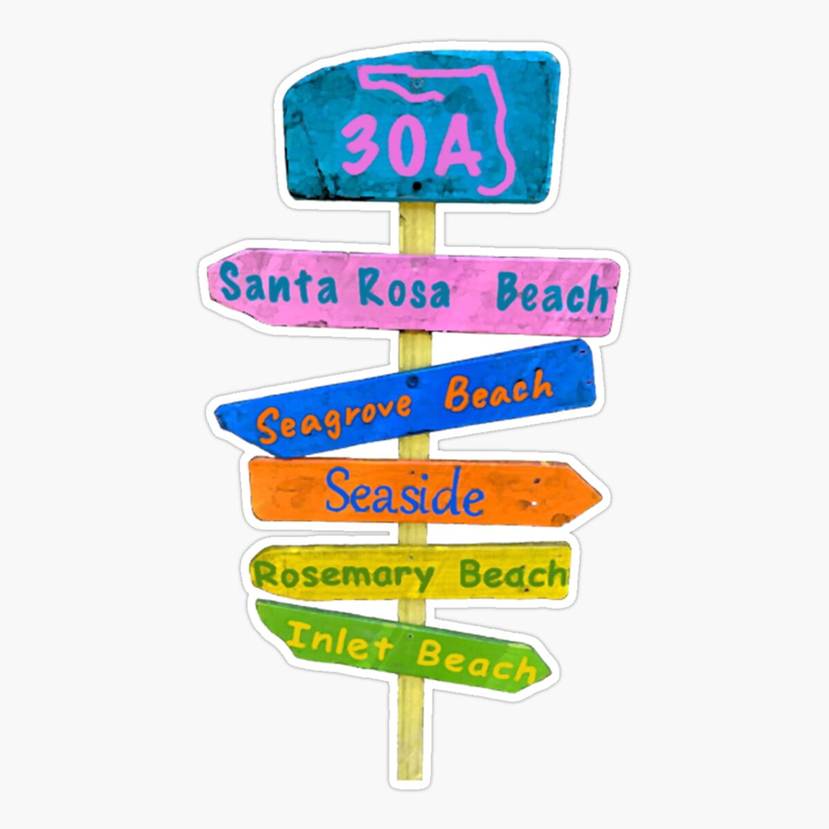 Onim 30A Florida Beach Design, Directions, Vacation Memory, Keepsake ...
