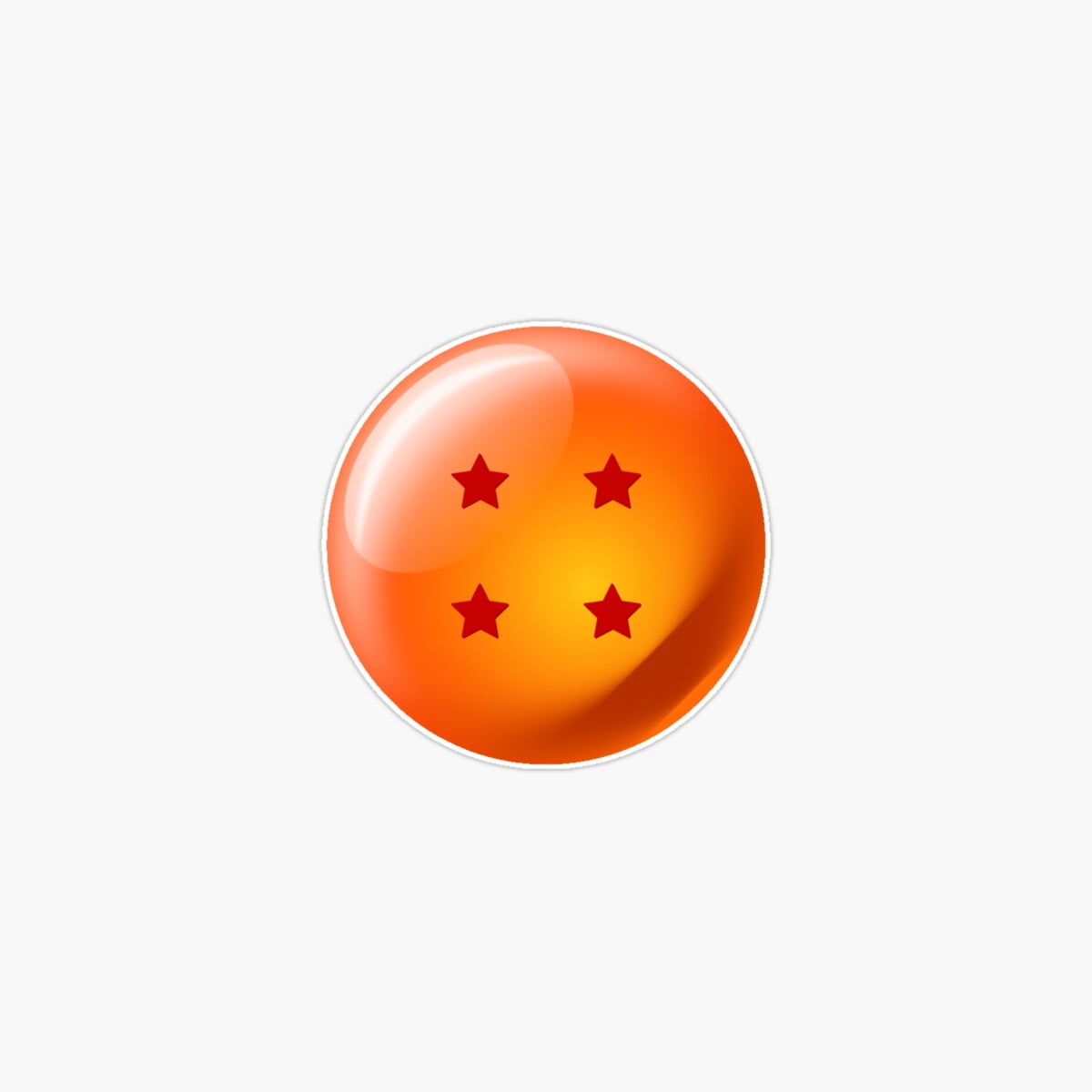 Onim 4 Star Dragonball Sticker, Phone Decal Water Bottle Stickers Car ...