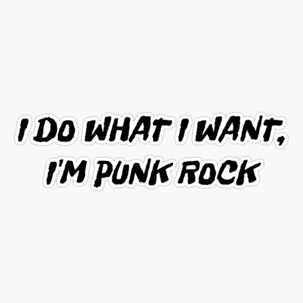 Onim 5Sos I Do What I Want, I'M Punk Rock Sticker, Phone Decal Water ...