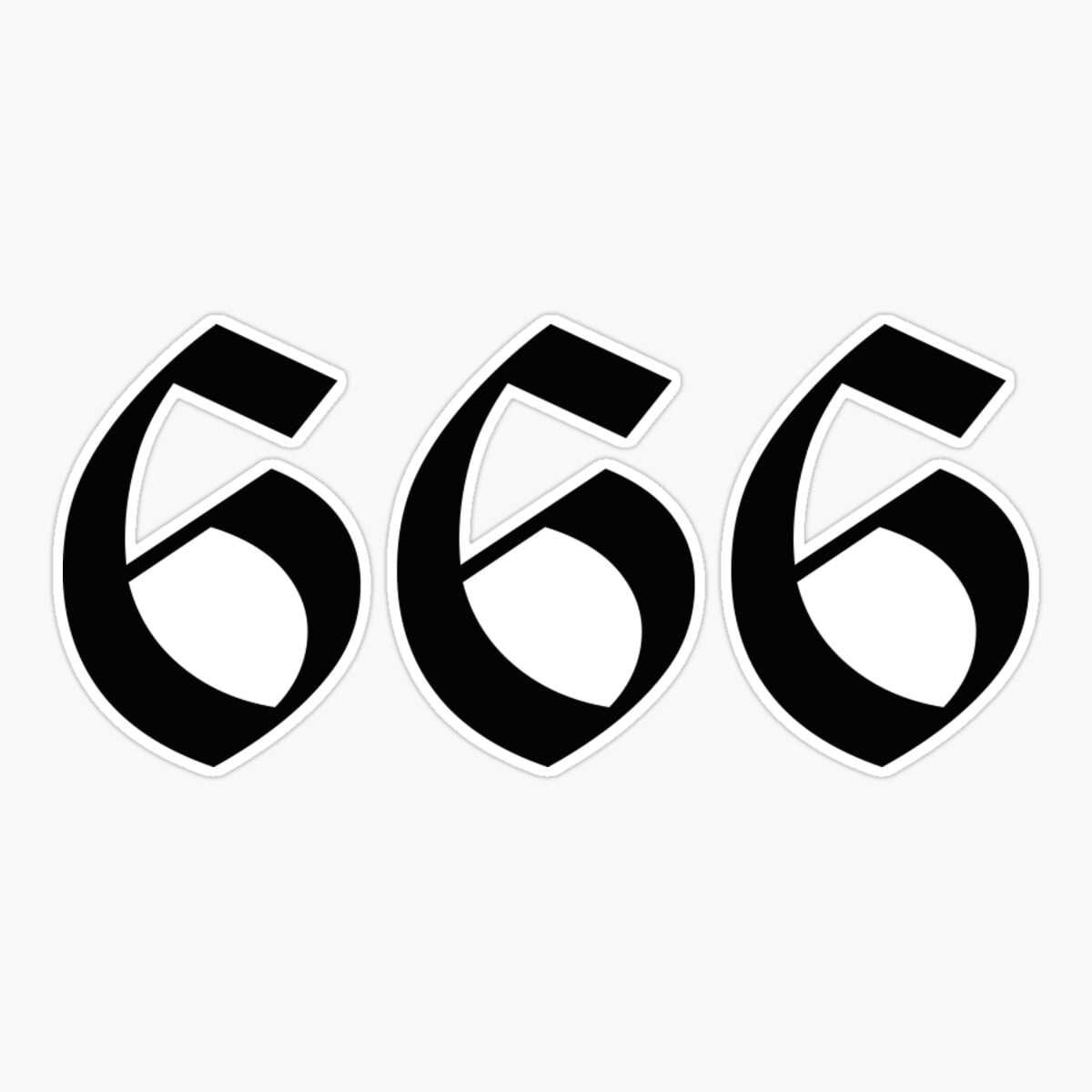 Onim 666 Sticker, Phone Decal Water Bottle Stickers Car Decals, Funny ...