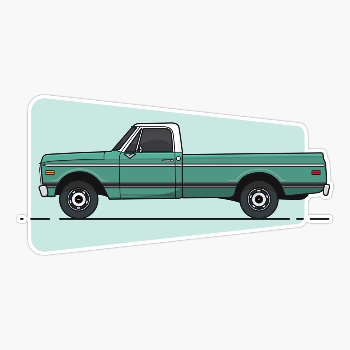 Onim 68 Chevy C10 Original Sticker, Phone Decal Water Bottle Stickers ...