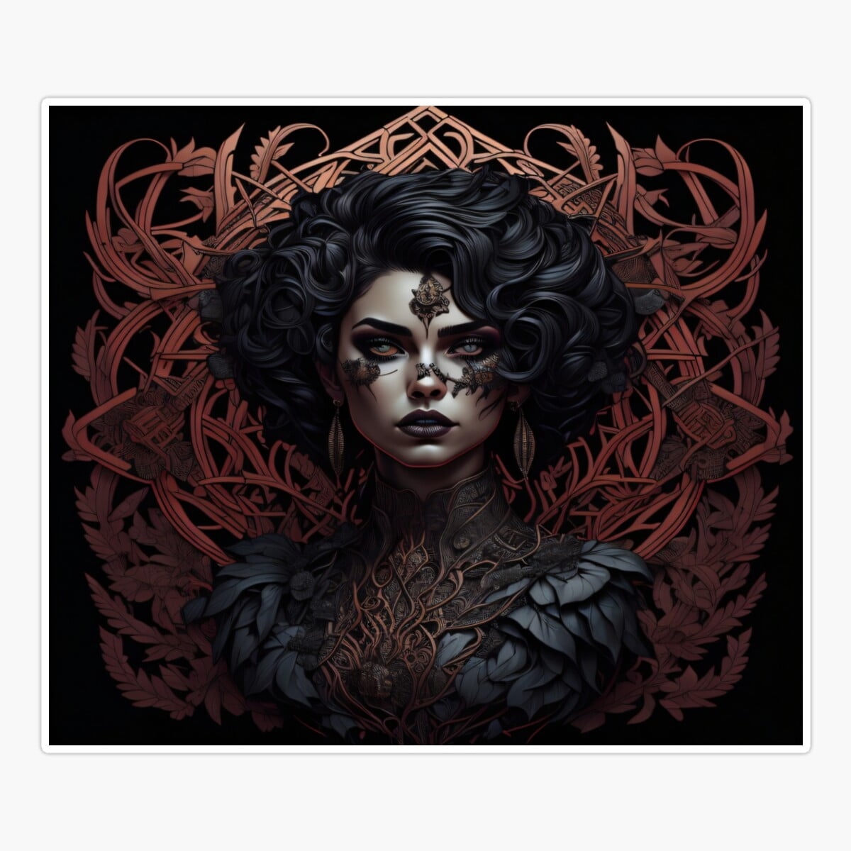 Onim #7 Gothic Black Dahlia Sticker, Phone Decal Water Bottle Stickers ...