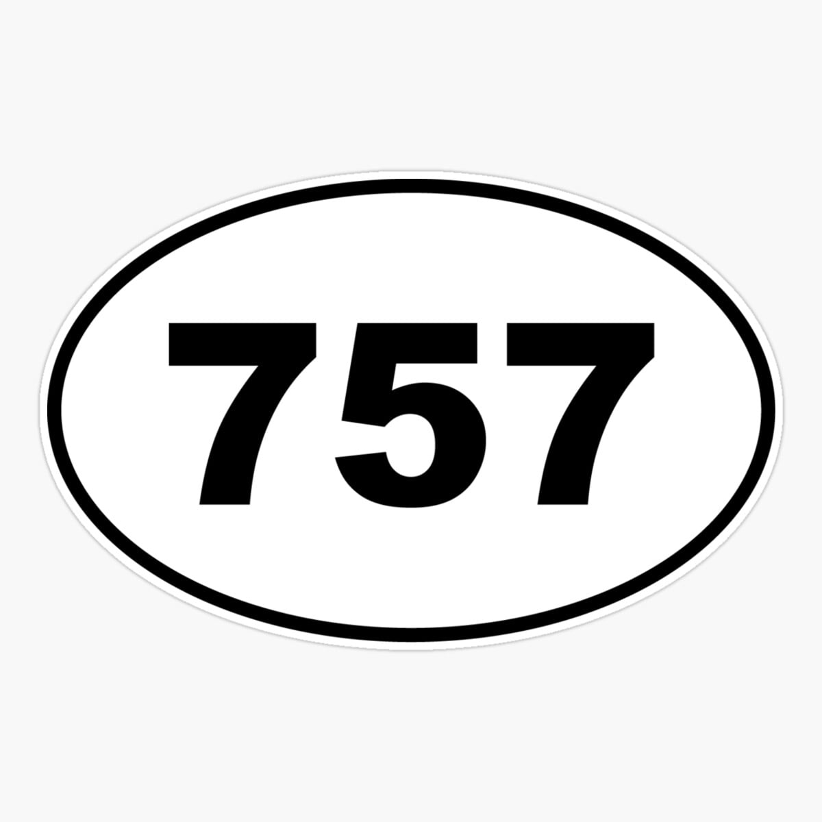 Onim 757 Area Code Sticker, Phone Decal Water Bottle Stickers Car ...