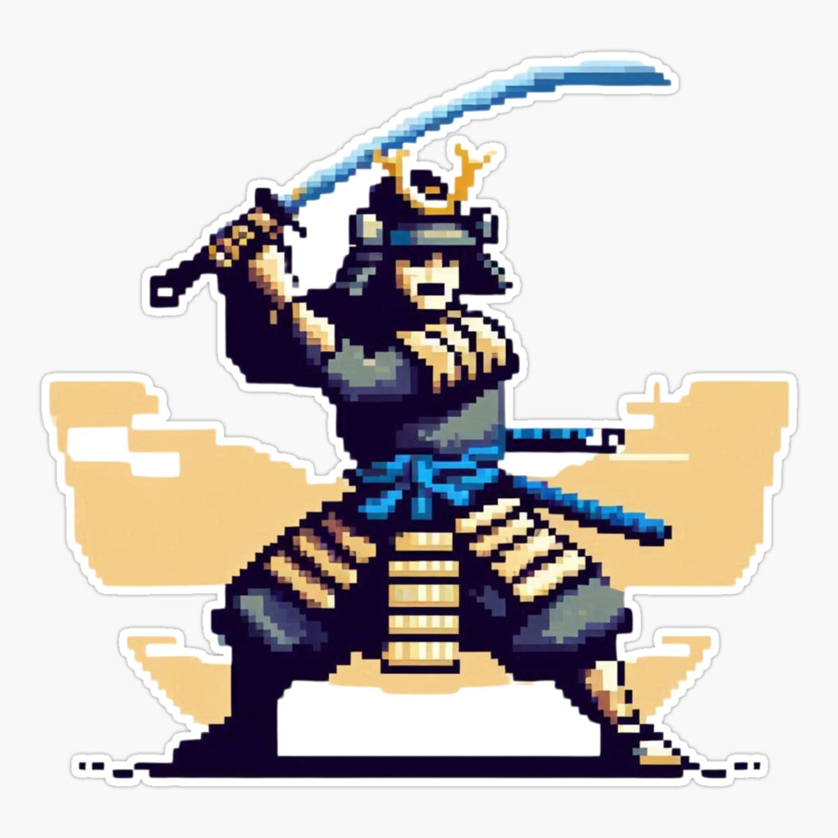 Onim 8-Bit Samurai Showdown Sticker, Phone Decal Water Bottle Stickers ...