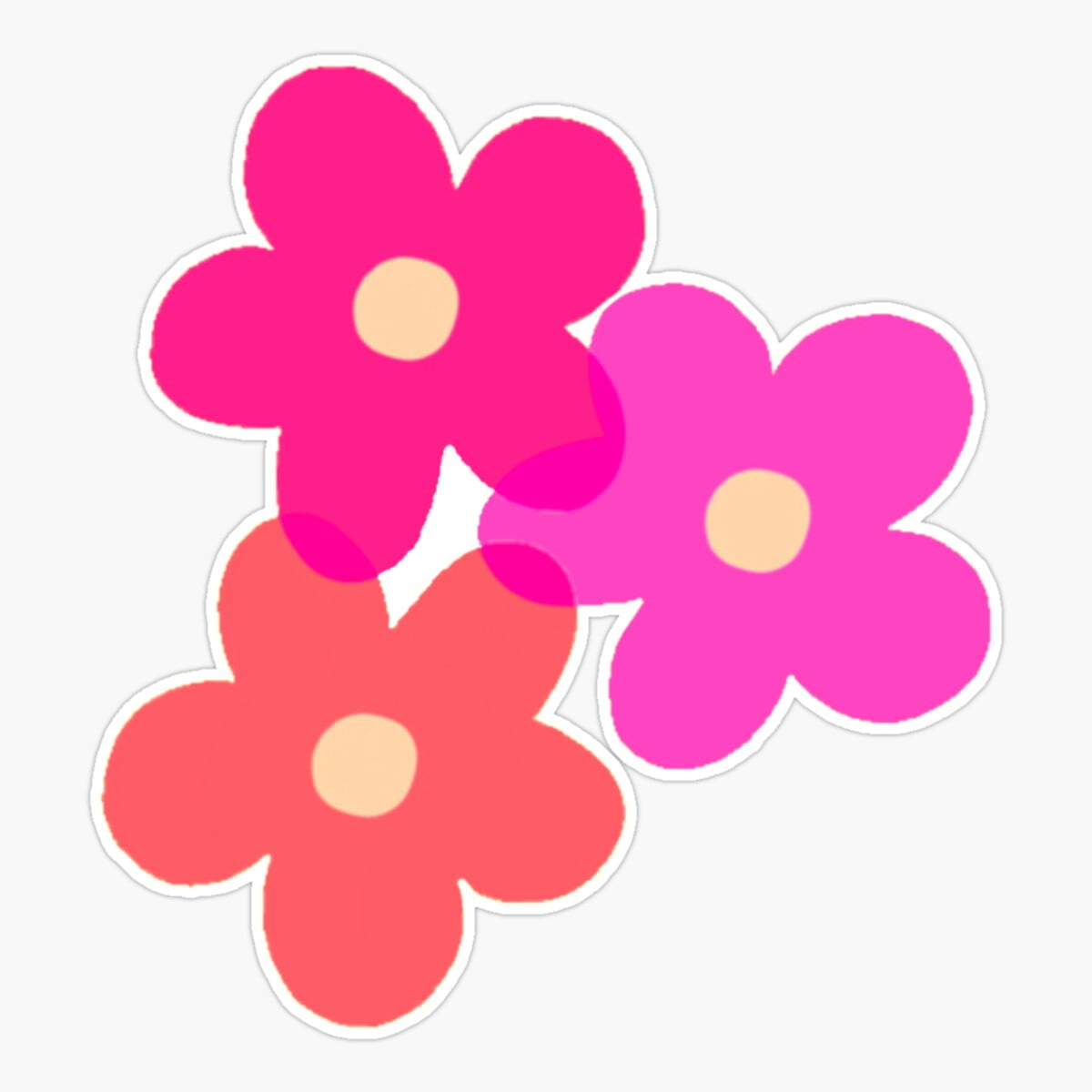 Onim 80’S Flower Power Pump It Up Sticker, Phone Decal Water Bottle ...