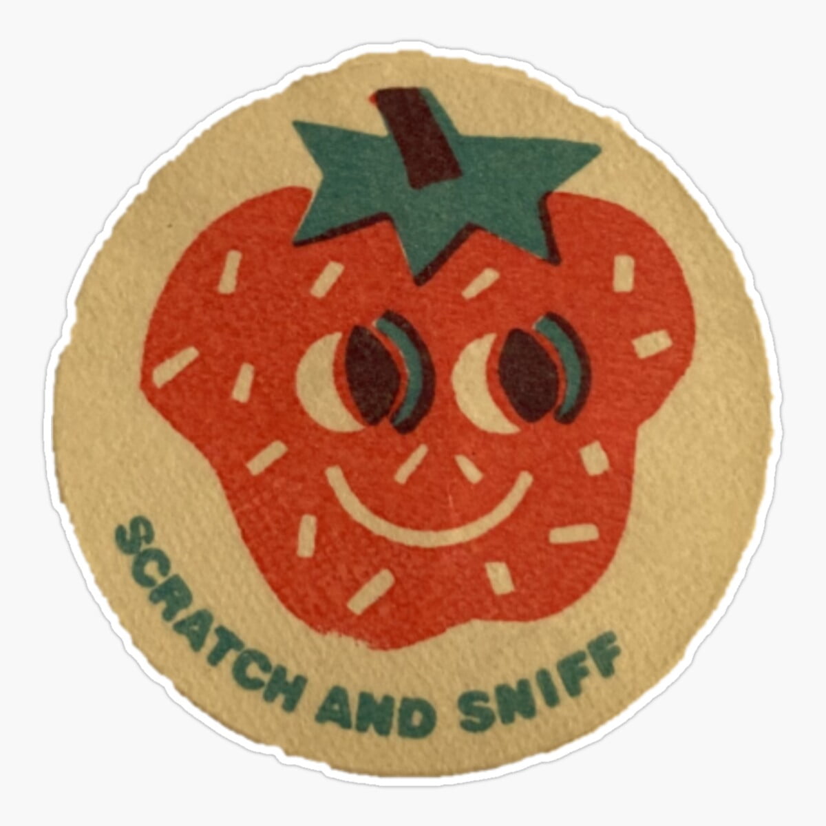 Onim 80S Cute Strawberry Scratch And Sniff Sticker, Phone Decal Water ...