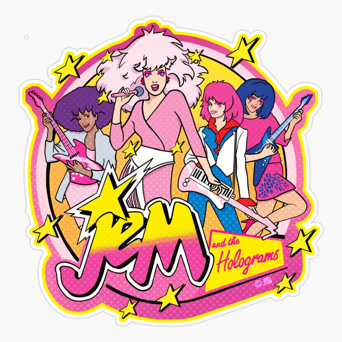 Onim 80S Jem And The Holograms High Quality Sticker, Phone Decal Water ...