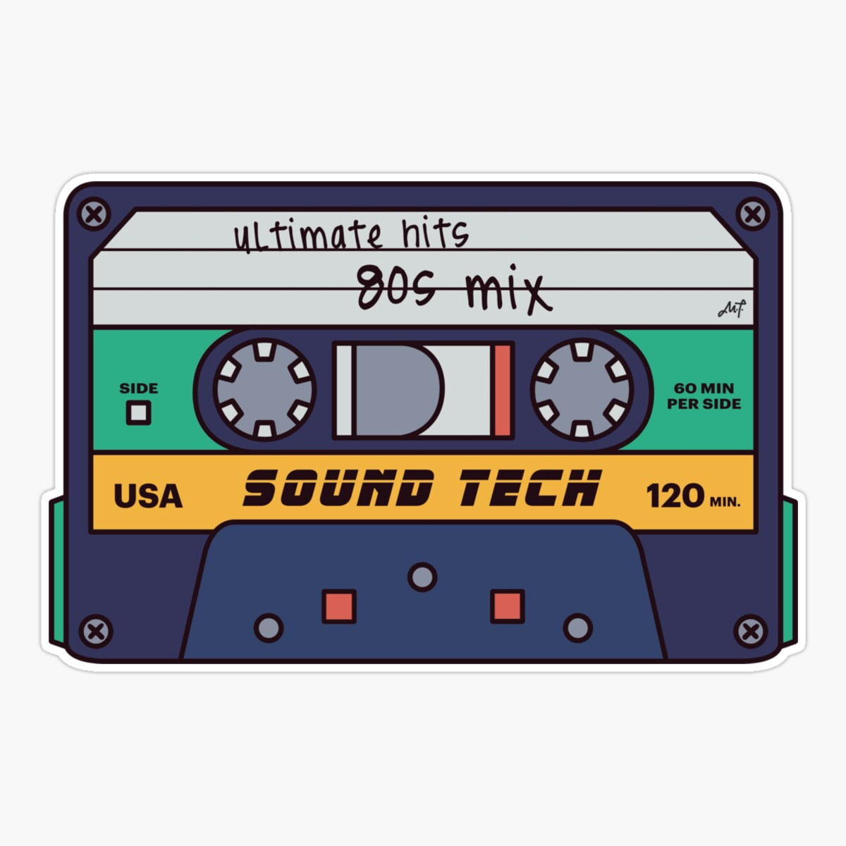 Onim 80S Mixtape Sticker, Phone Decal Water Bottle Stickers Car Decals ...