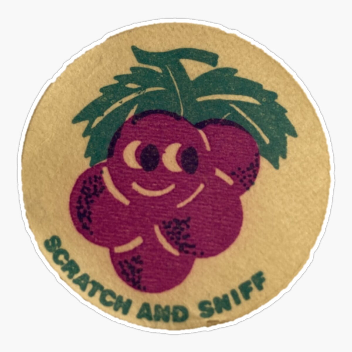 Onim 80S Scratch And Sniff Grapes Sticker, Phone Decal Water Bottle ...