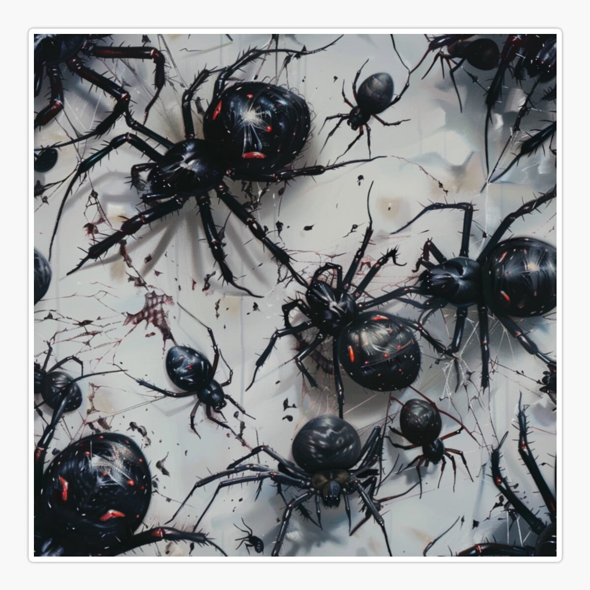 Onim A Bouquet Of Spiders Sticker, Phone Decal Water Bottle Stickers ...