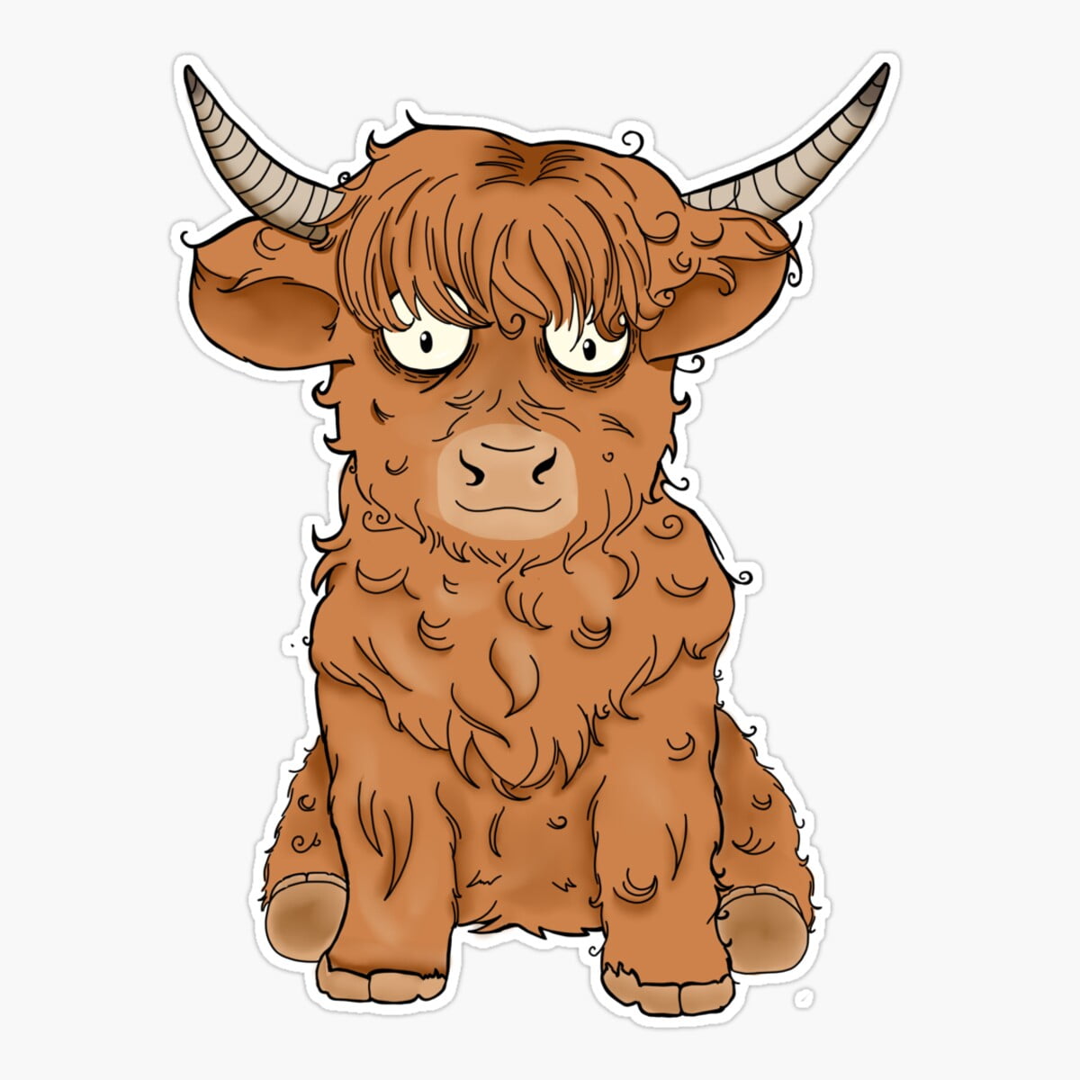 Onim A Burtonesque Cow Sticker, Phone Decal Water Bottle Stickers Car ...