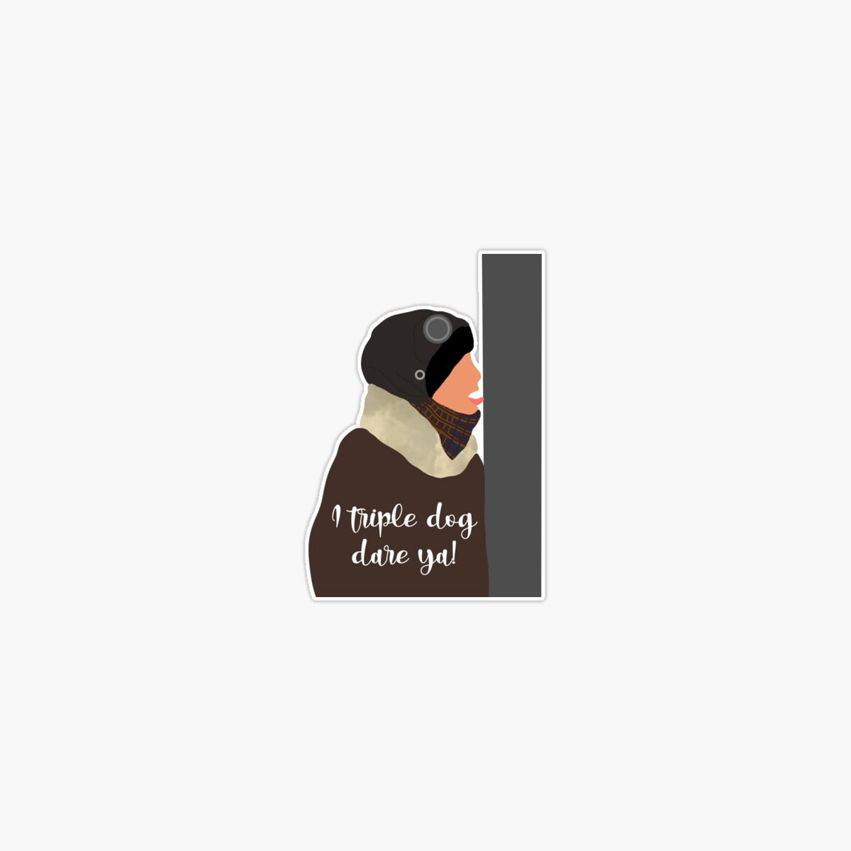 Onim A Christmas Story Pole Lick Design Sticker, Phone Decal Water ...