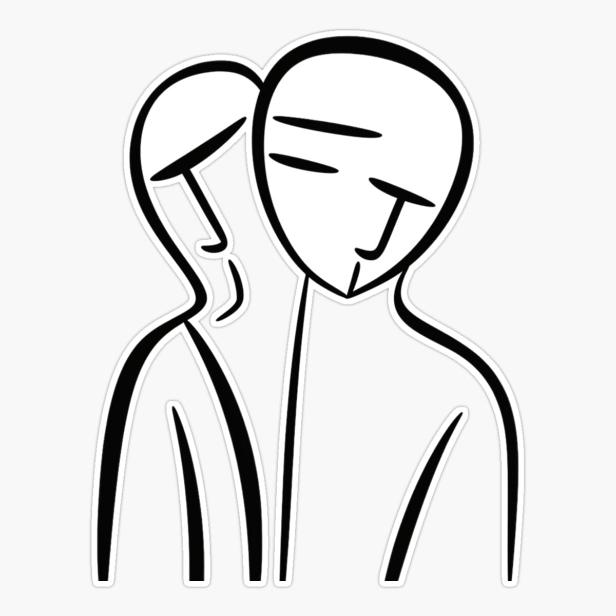 Onim A Creative Portrait Of Intimacy And Abstract Artistry Sticker ...