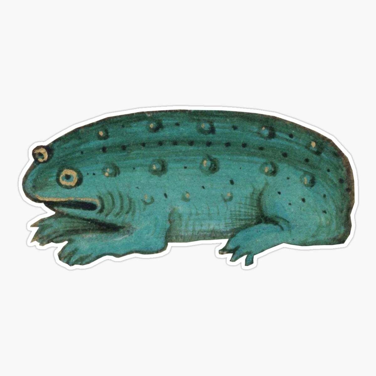 Onim A Grumpy Lil Medieval Frog Sticker, Phone Decal Water Bottle ...