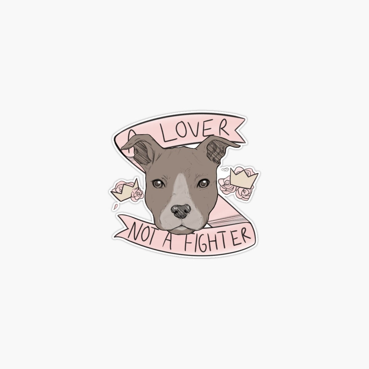 Onim A Lover Not A Fighter Sticker, Phone Decal Water Bottle Stickers ...