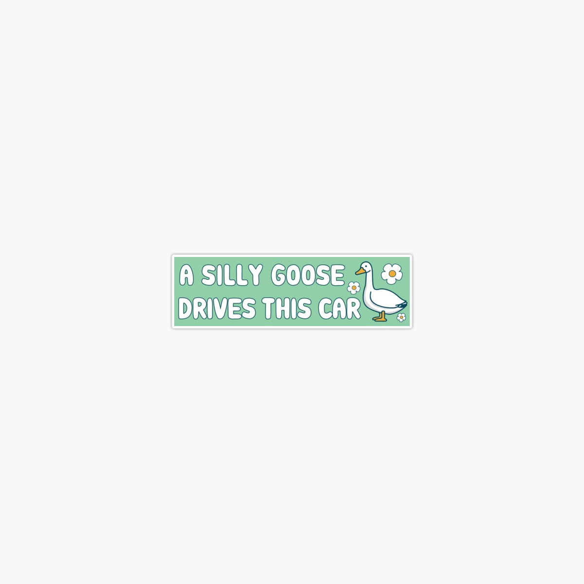 Onim A Silly Goose Drives This Car Funny Meme Bumper Sticker, Phone ...