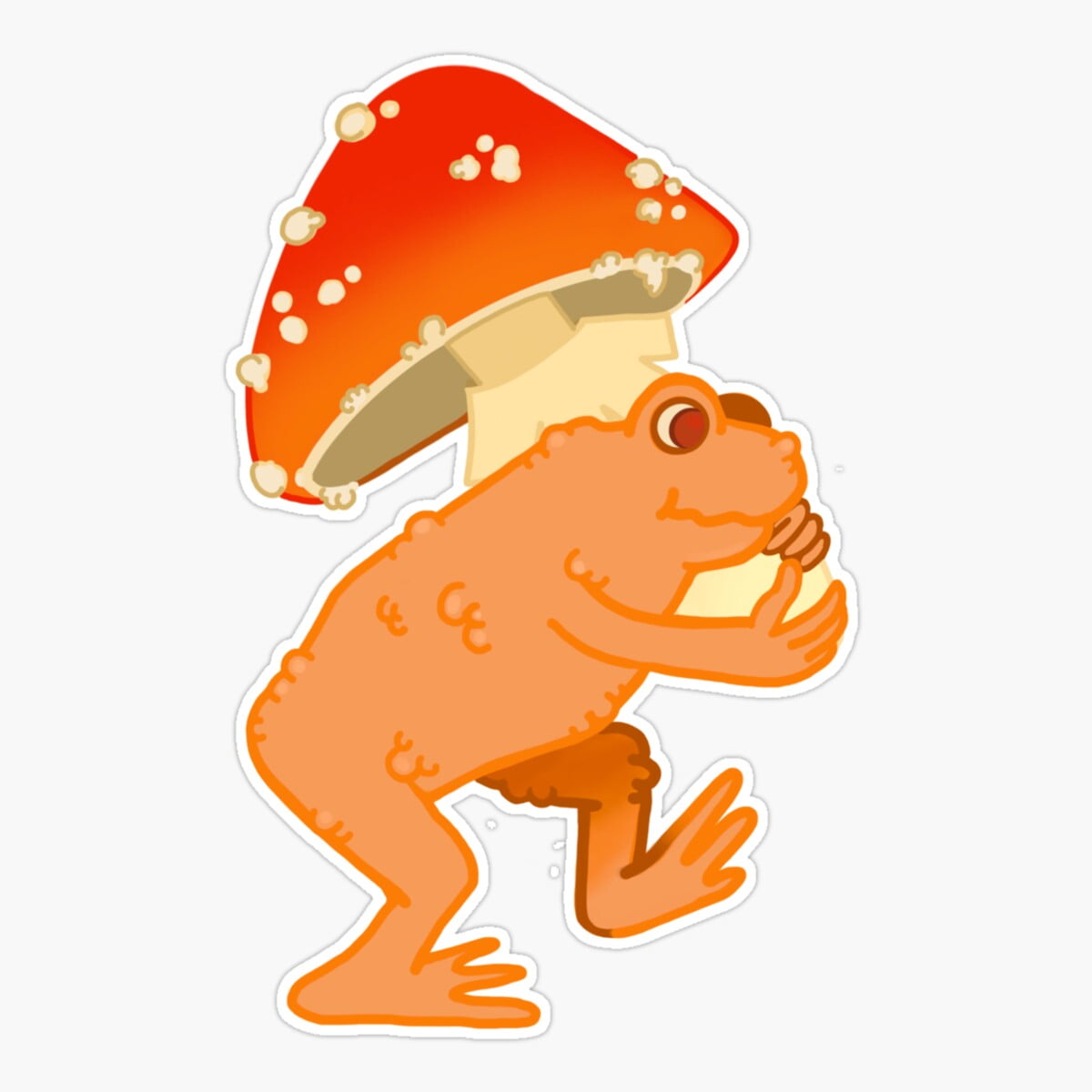 Onim A Toad And His Toadstool Sticker, Phone Decal Water Bottle ...
