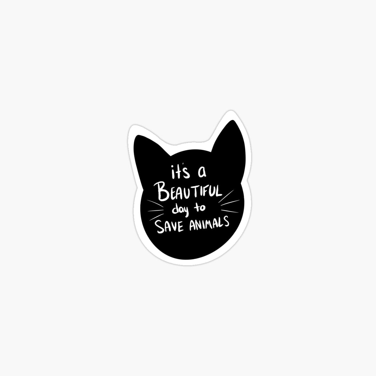 Onim A beautiful day to save animals Sticker - Walmart.com