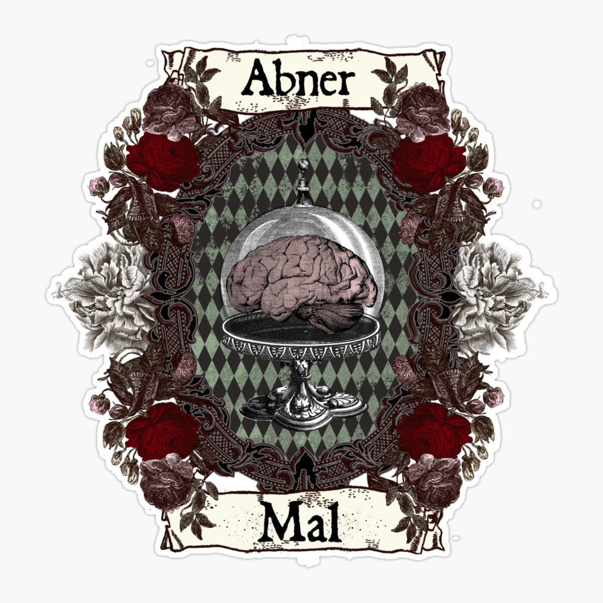 Onim Abner Mal Brain Sticker, Phone Decal Water Bottle Stickers Car ...
