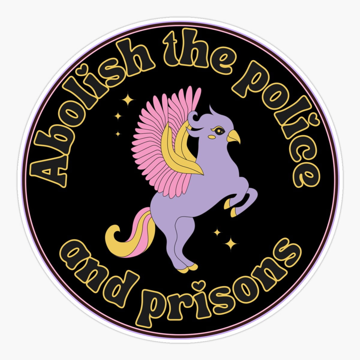 Onim Abolish Police And Prisons Sticker, Phone Decal Water Bottle ...