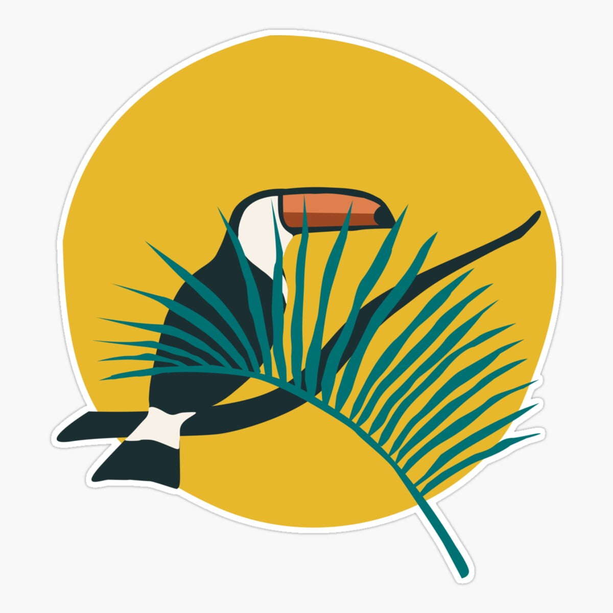 Onim Abstract Tucano On Branch In Scandinavian Minimalism Style At The ...